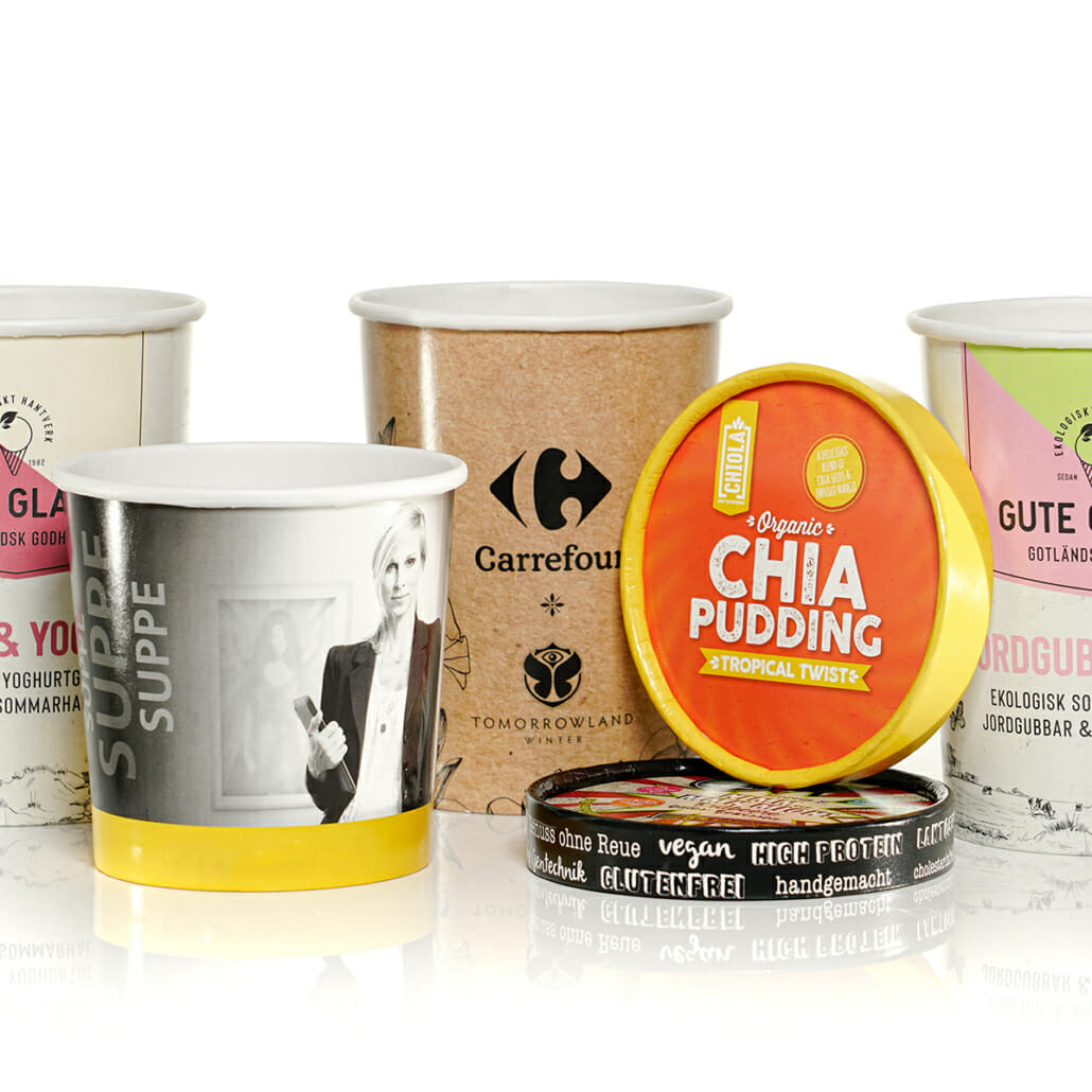 Suppebeger med logo - SKG Emballasje