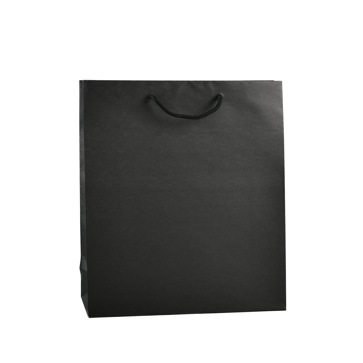 Store papirposer uten logo i matt sort - SKG Emballasje