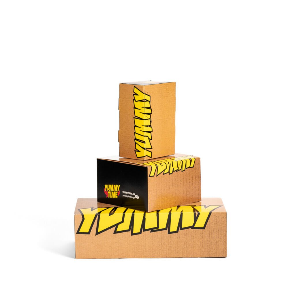 Snacks eske med trykk - SKG Emballasje