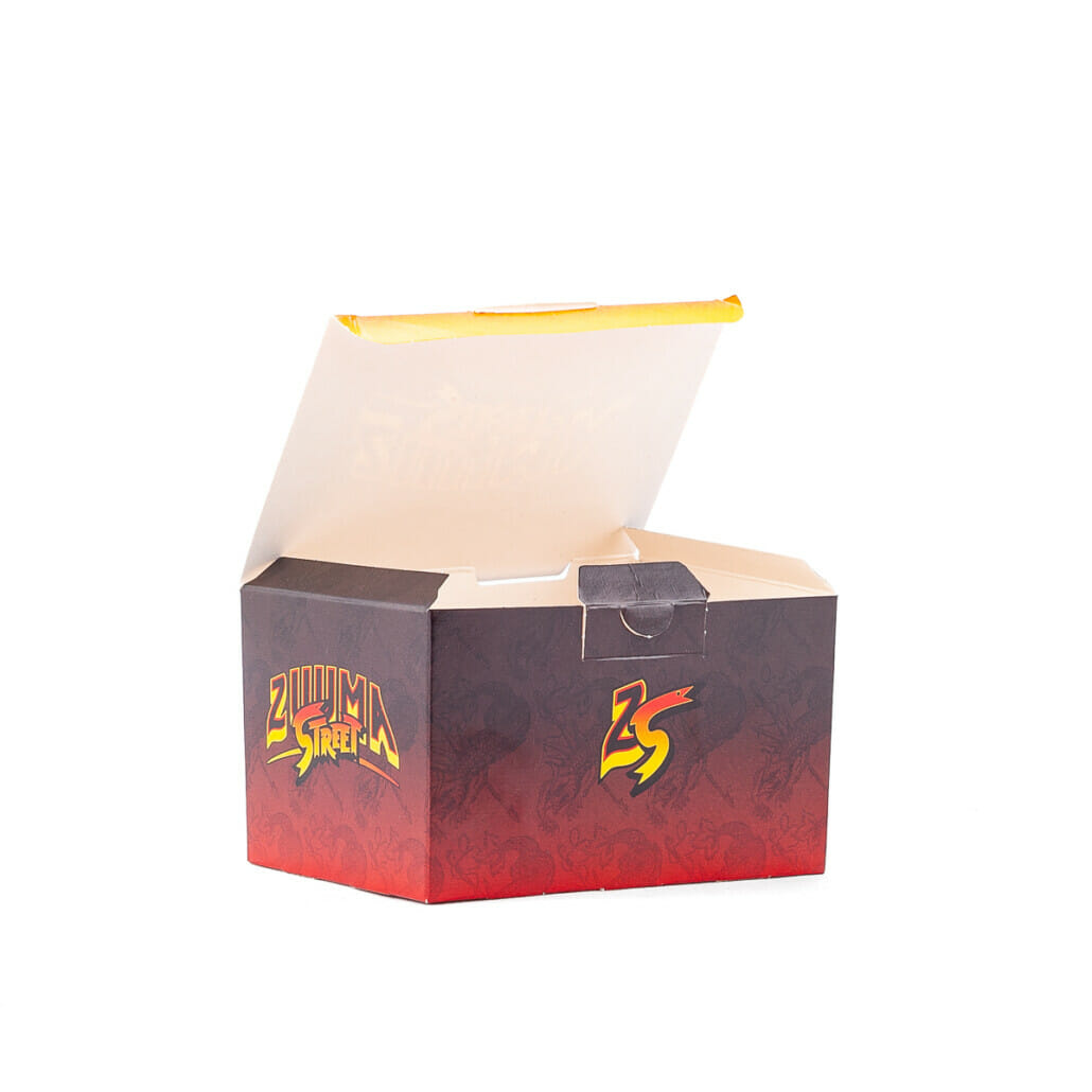 Snacks eske med trykk - SKG Emballasje