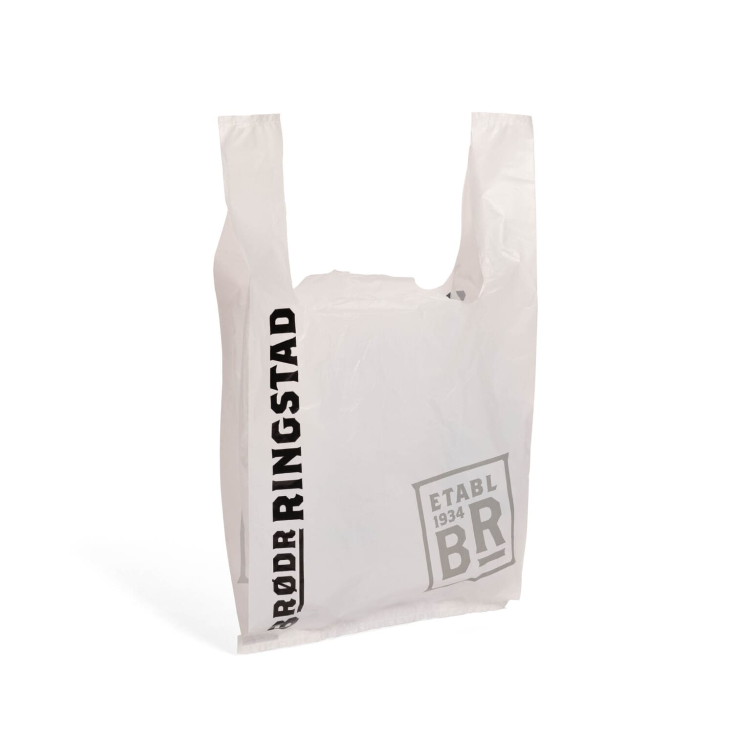 T-shirt poser med logo - Bestill bæreposer med trykk i din størrelse