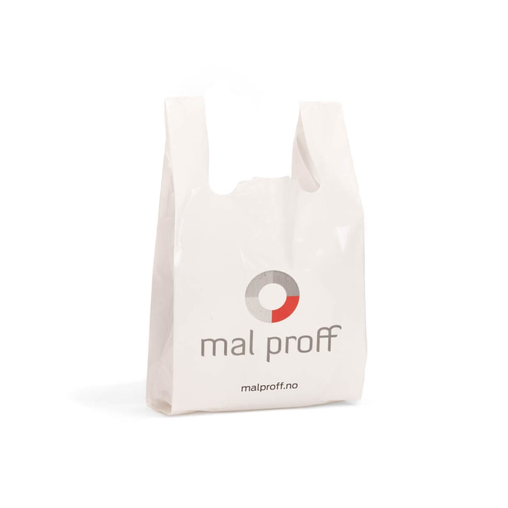 T-shirt poser med logo - Bestill bæreposer med trykk i din størrelse